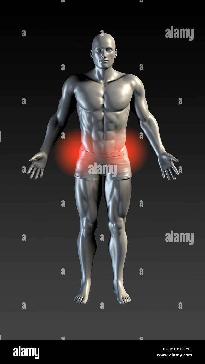 Hip Injury with Red Glow on Area Series Stock Photo - Alamy