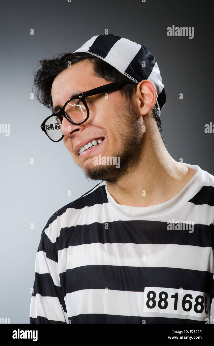 Prison inmate in funny concept Stock Photo - Alamy