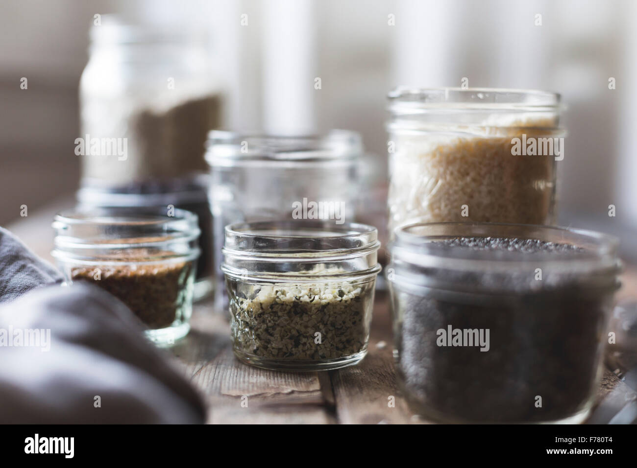 Various kitchen ingredients in pots for cookery Stock Photo - Alamy