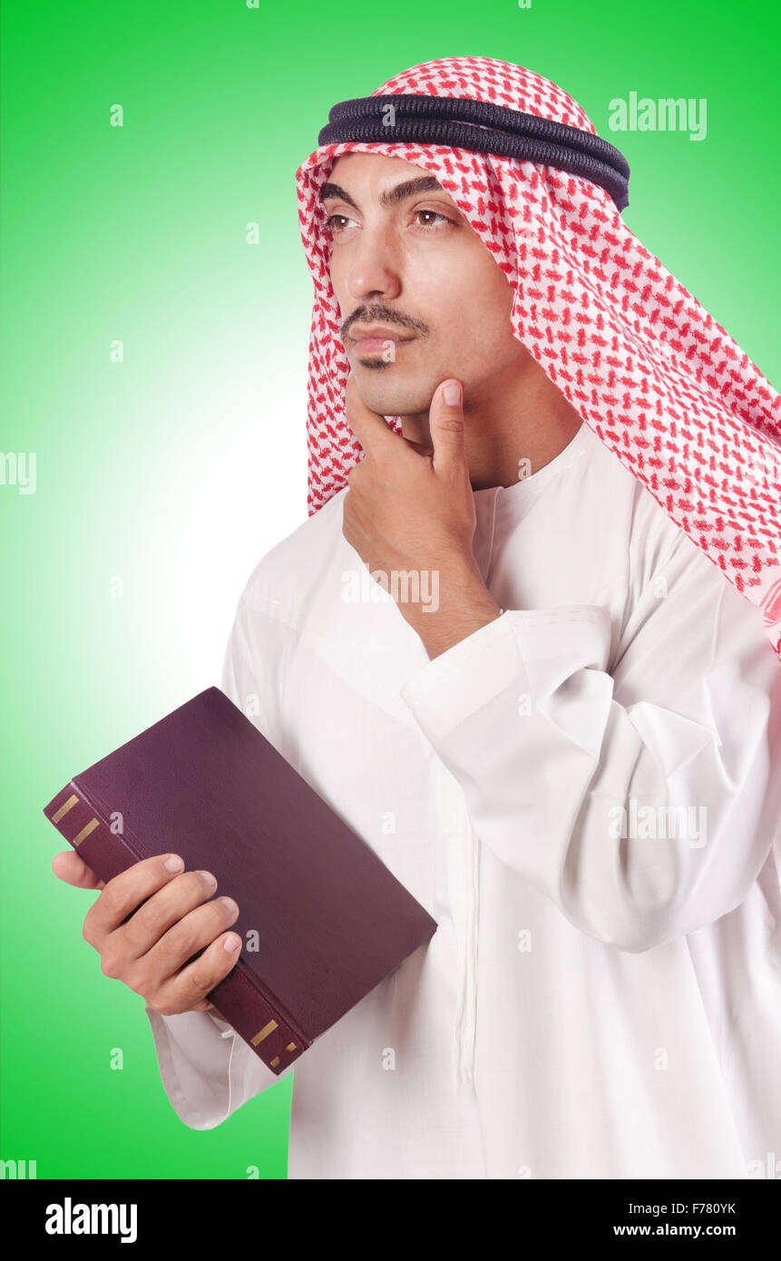 Arab man praying on white Stock Photo - Alamy