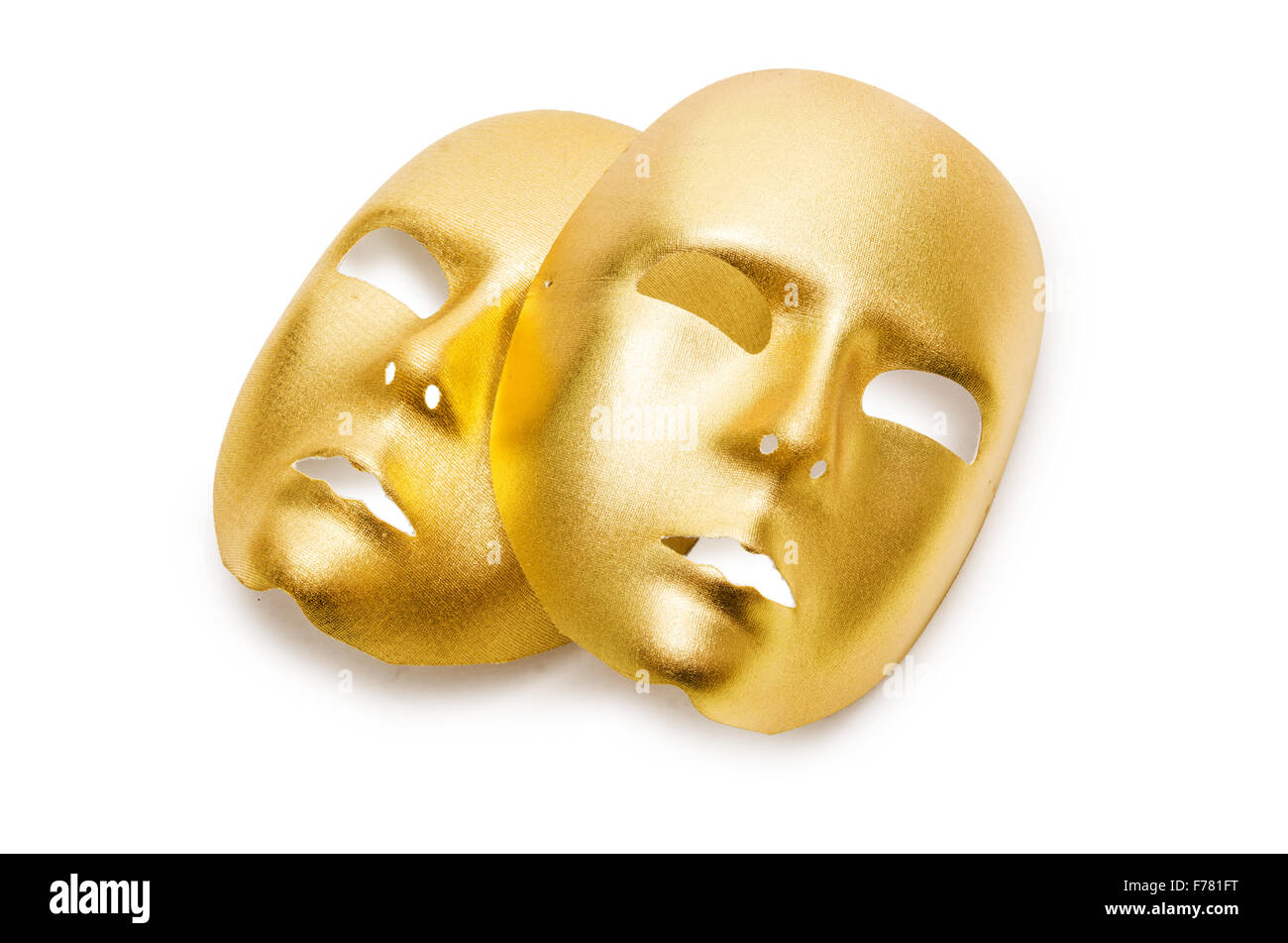 Shiny masks isolated on white background Stock Photo - Alamy