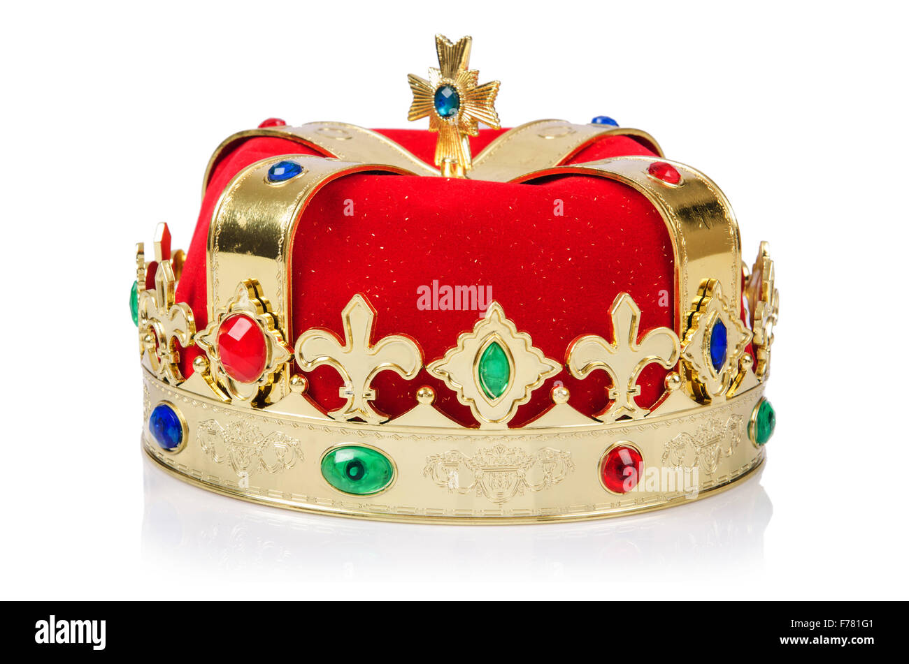 King crown isolated on white Stock Photo - Alamy