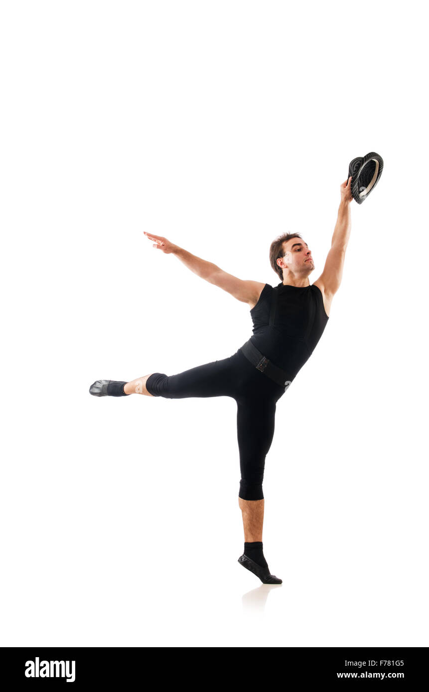 Dancer isolated on the white background Stock Photo - Alamy