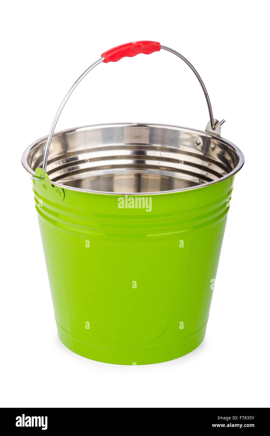 Bucket isolted on the white background Stock Photo - Alamy