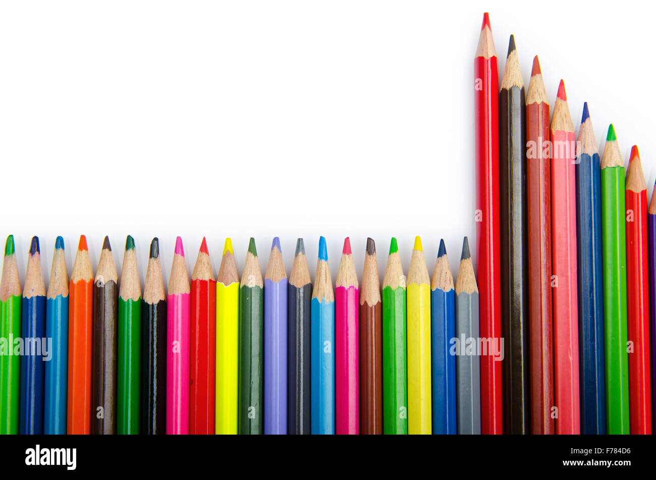 Colour pencils in creativity concept Stock Photo - Alamy