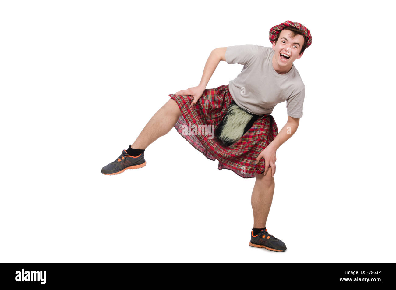 Funny scotsman isolated on white Stock Photo - Alamy