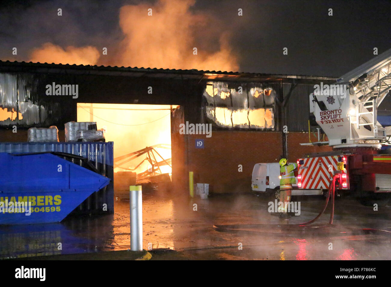 Woking, Surrey, UK. 26th November, 2015. A Major fire at jointing ...