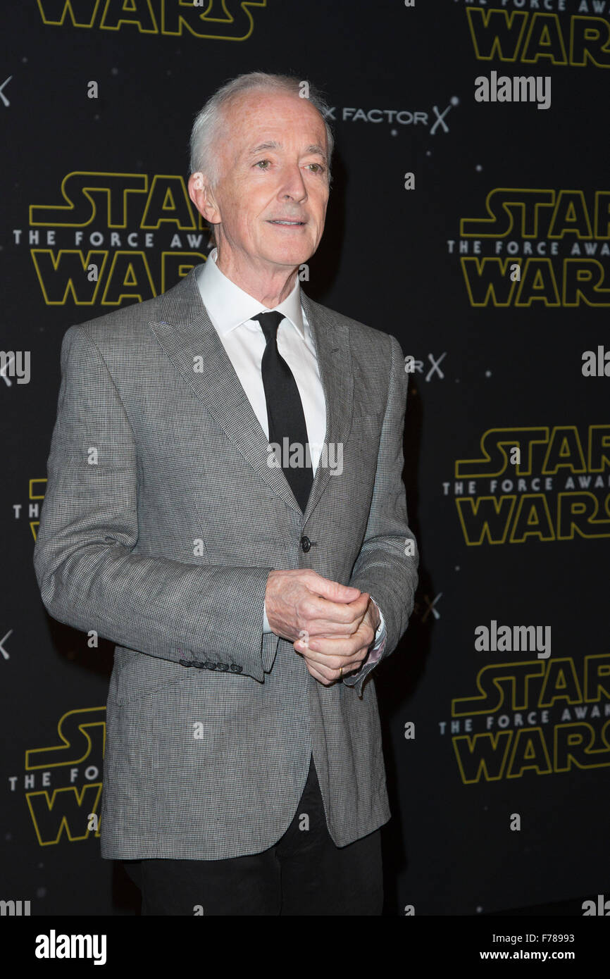 London, UK. 26 November 2015. British actor Anthony Daniels who plays ...