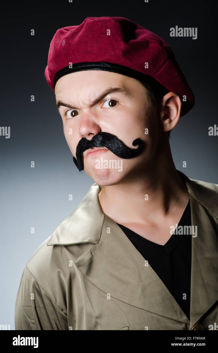 Funny soldier in military concept Stock Photo - Alamy