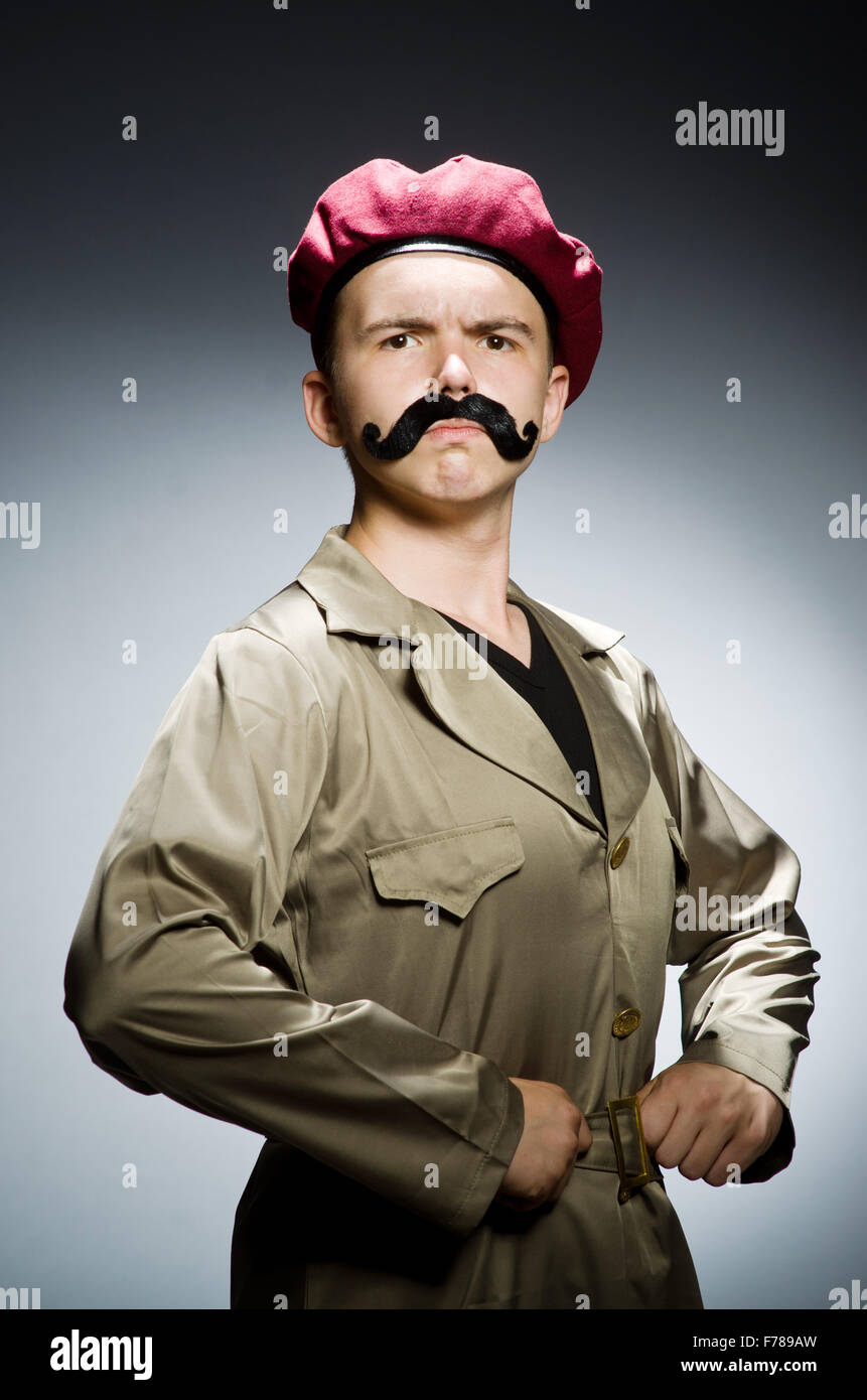 Funny soldier in military concept Stock Photo - Alamy