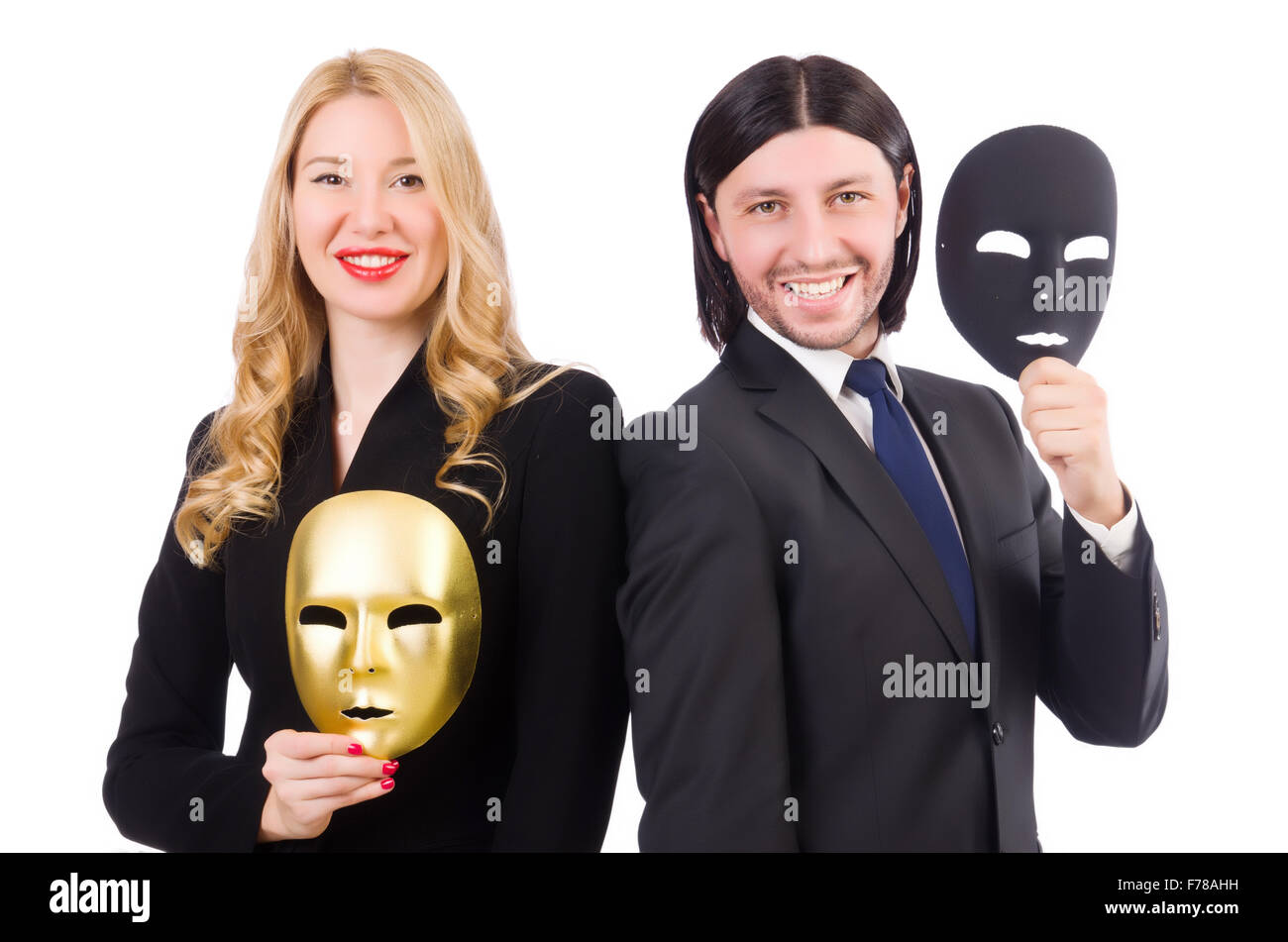 Funny concept with theatrical mask Stock Photo - Alamy