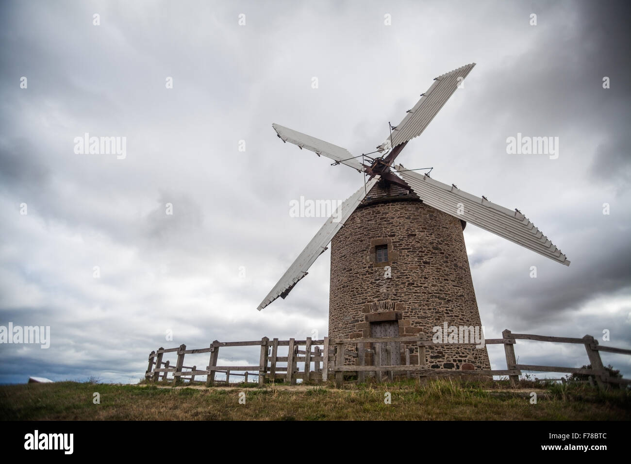 Color image of an old wind mill Stock Photo - Alamy