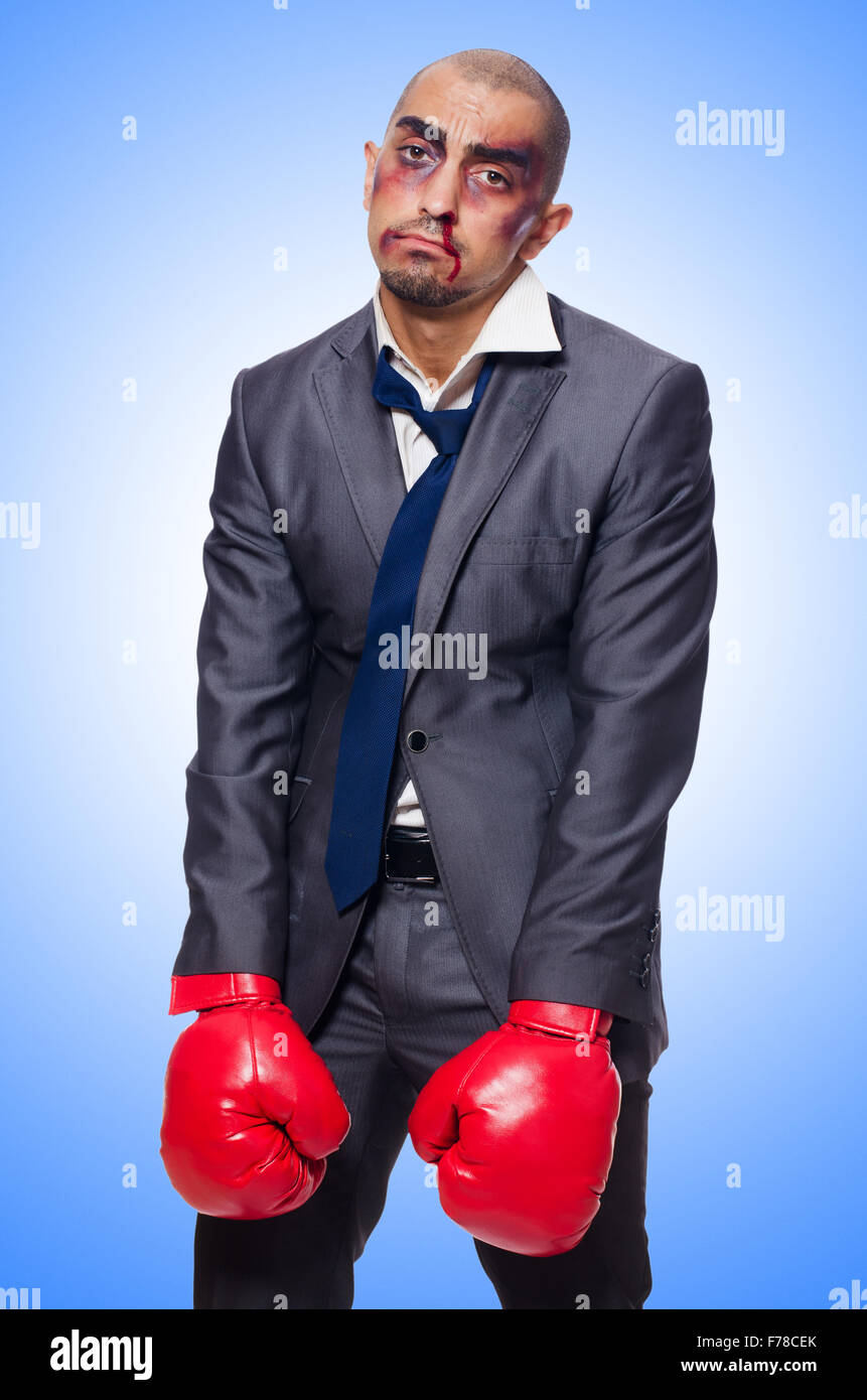 Boxing blood gloves hi-res stock photography and images - Alamy