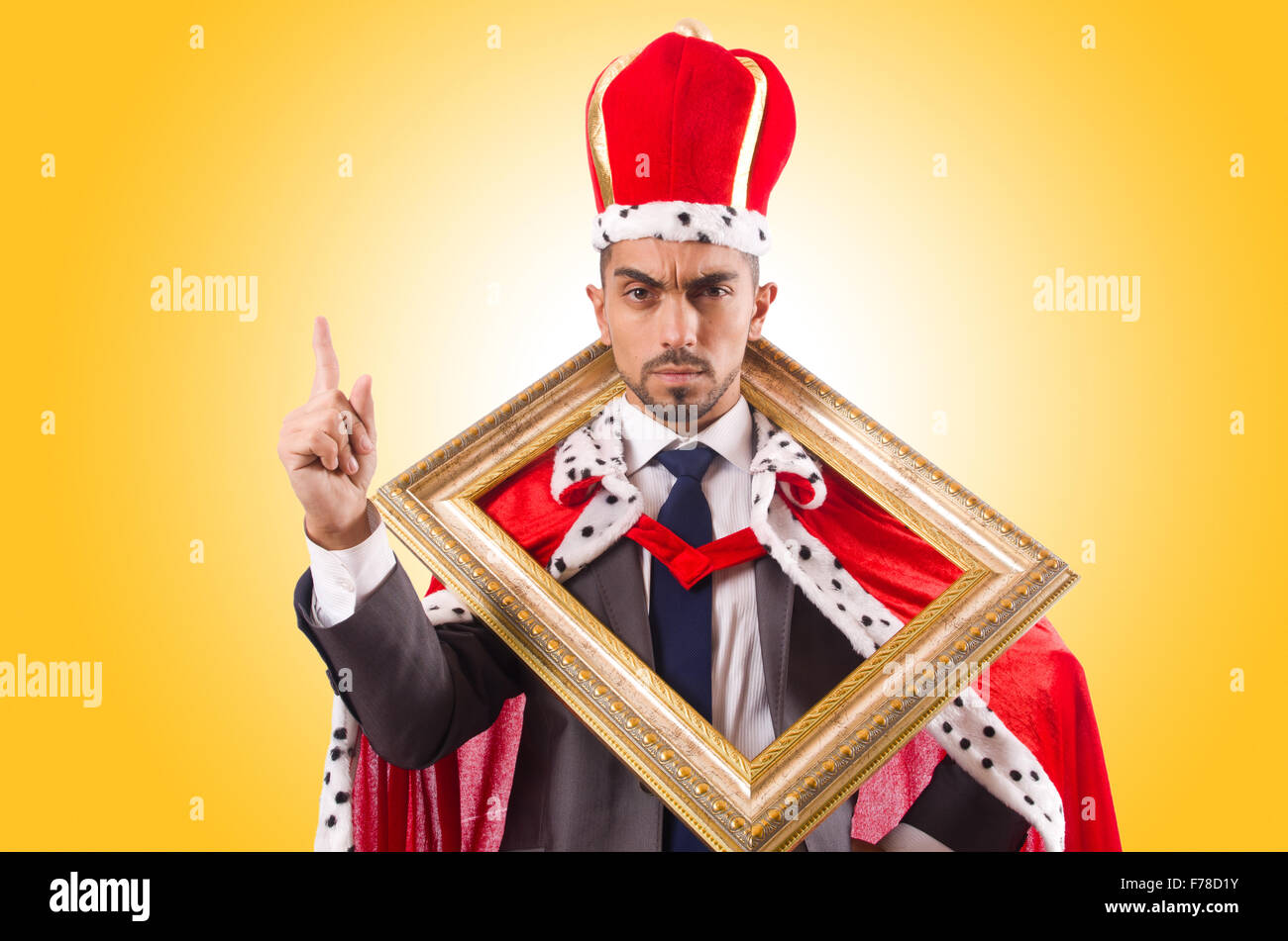 King with picture frame on white Stock Photo - Alamy