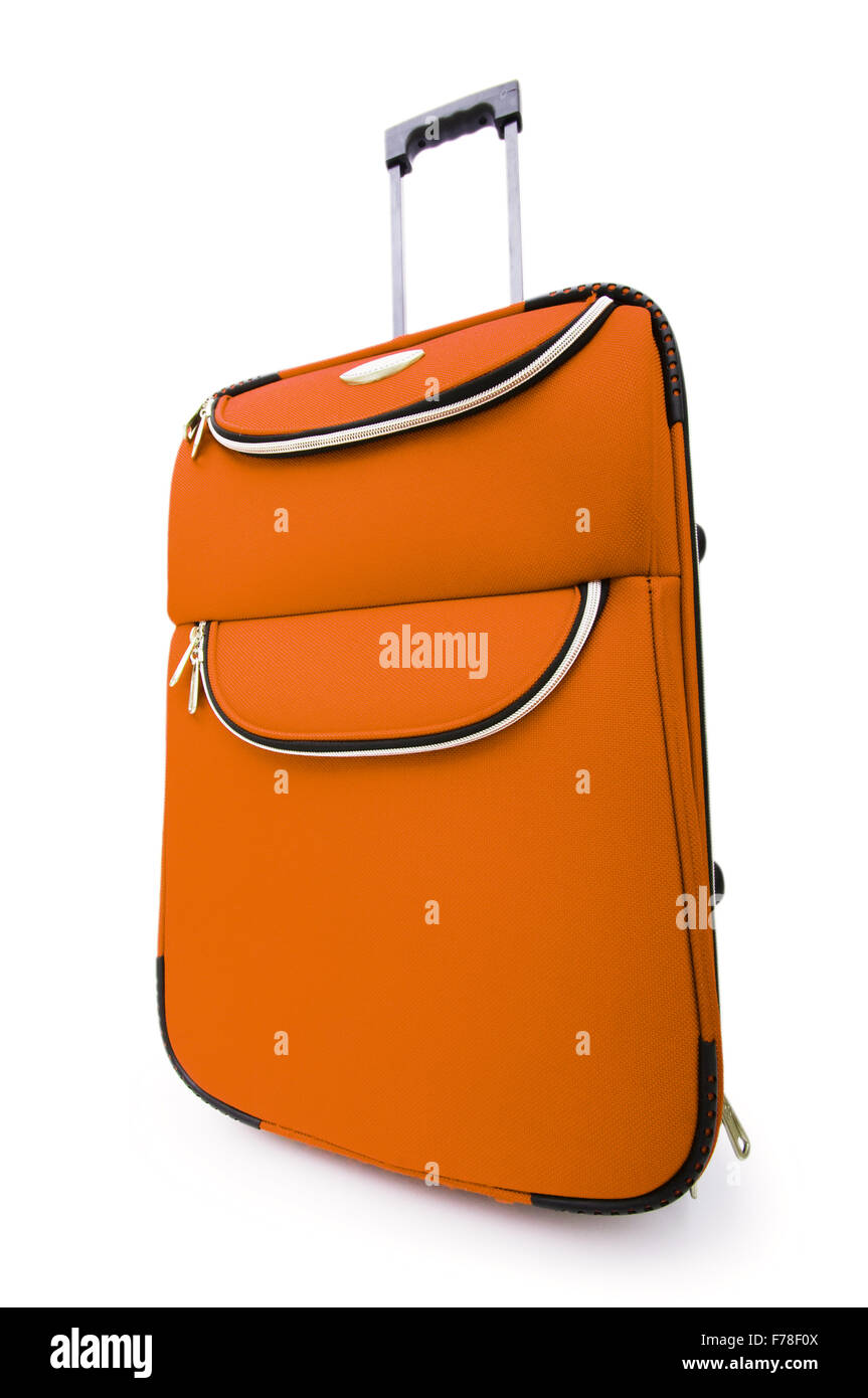 Luggage concept with case on the white Stock Photo - Alamy