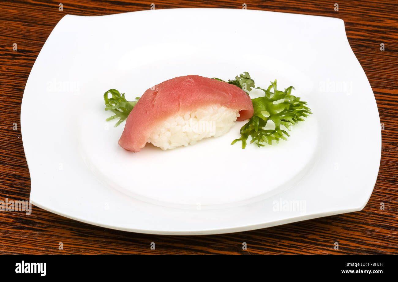 Japan traditional fresh cold Tuna sushi Stock Photo - Alamy