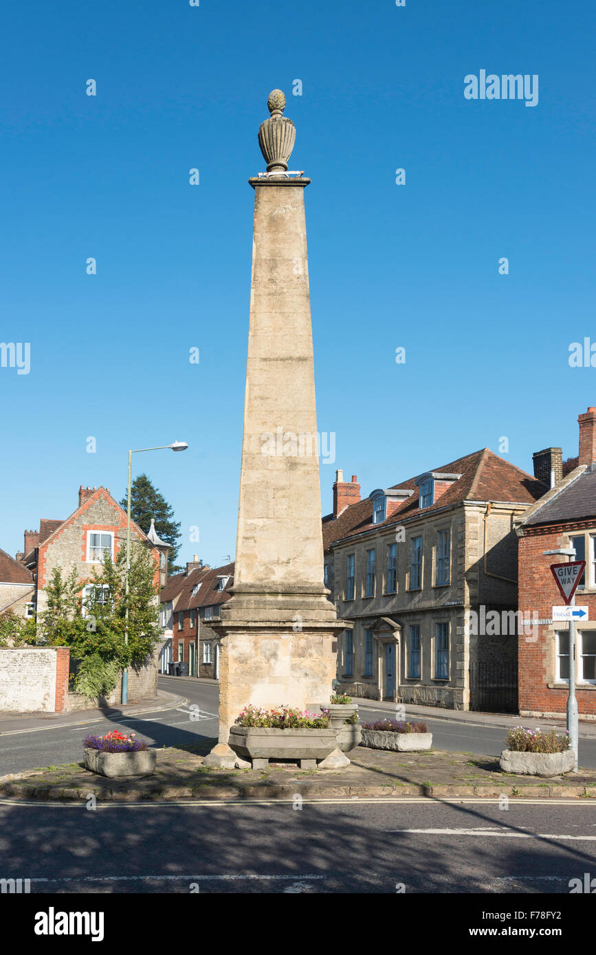 Obelisk at junction of Silver and Church Streets, Warminster, Wiltshire ...