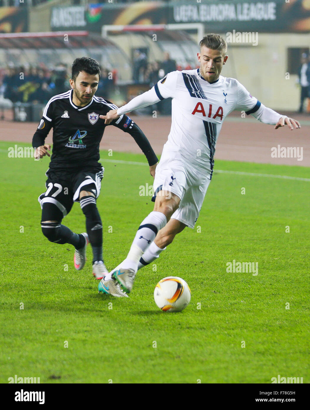Baku, Azerbaijan. 26th Nov, 2015. Javid Taghiyev of Qarabag FK is ...