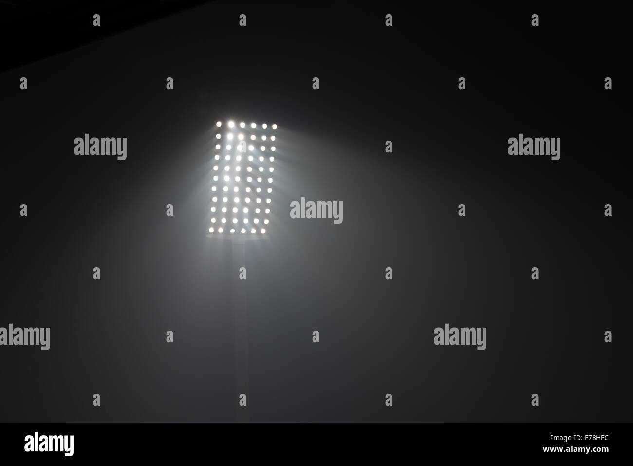 soccer stadium lights reflectors against black background Stock Photo ...