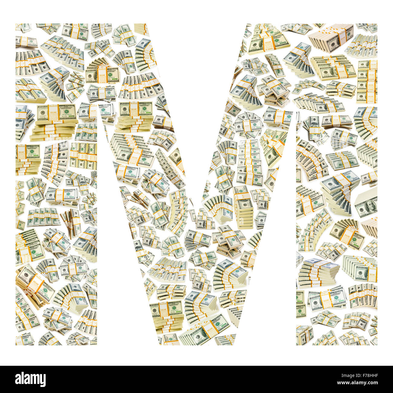 Dollar bill font Cut Out Stock Images & Pictures - Alamy