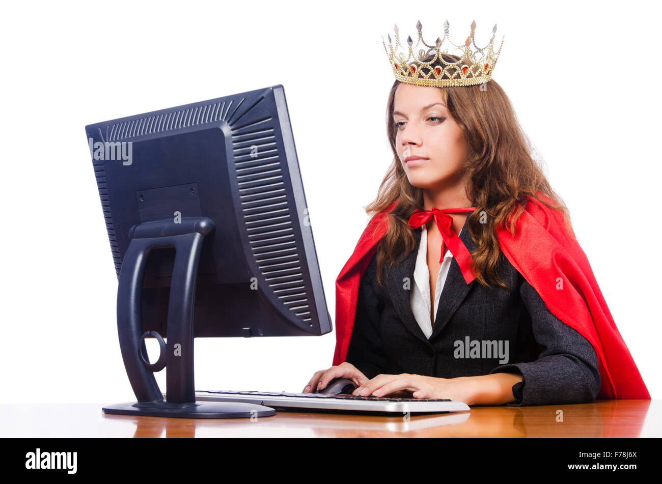 Office queen isolated on the white Stock Photo - Alamy