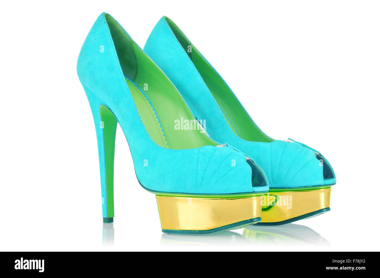 Woman shoes isolated on white Stock Photo - Alamy