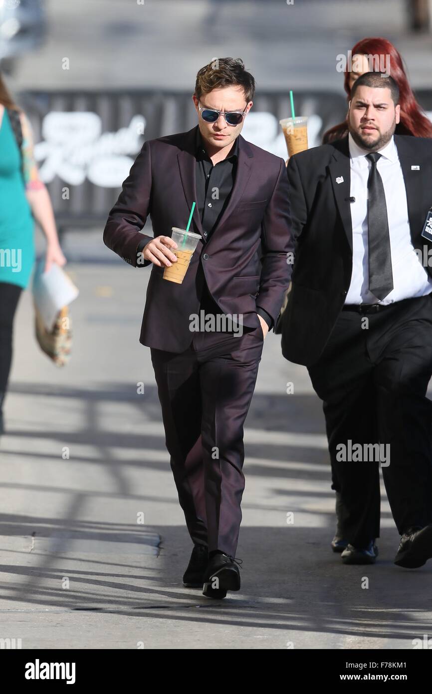 Edward Westwick seen arriving at ABC studios for Jimmy Kimmel Live ...