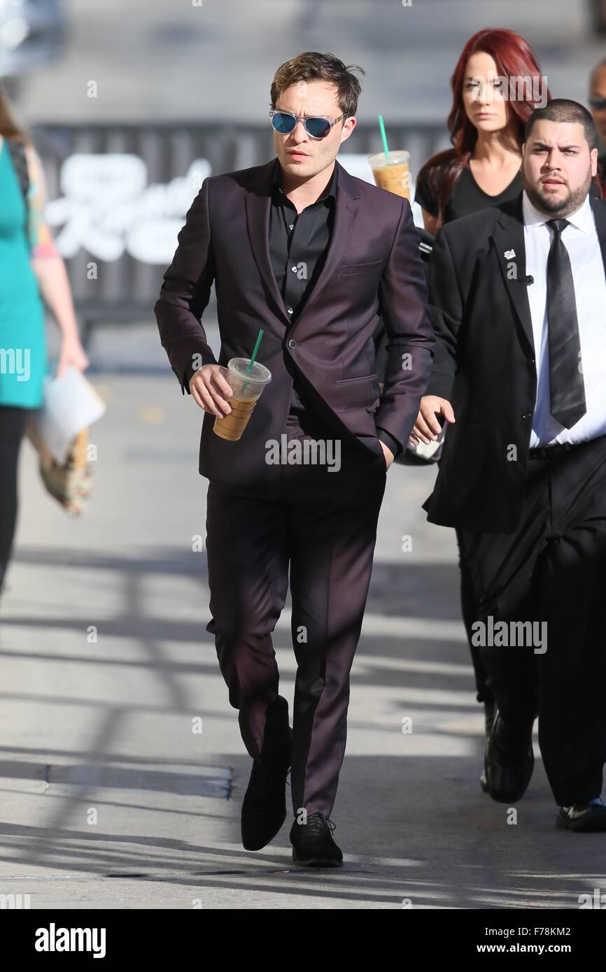 Edward Westwick seen arriving at ABC studios for Jimmy Kimmel Live ...