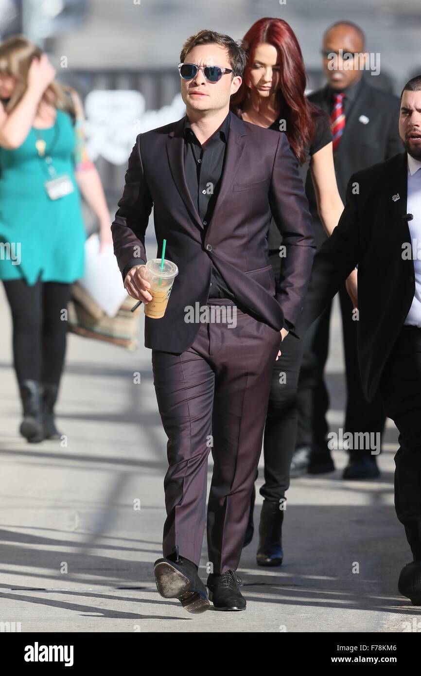 Edward Westwick seen arriving at ABC studios for Jimmy Kimmel Live ...