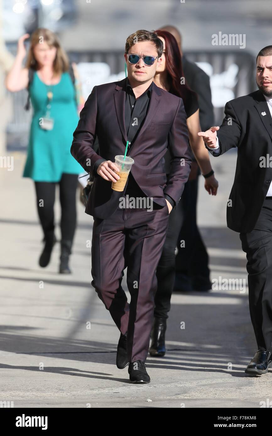 Edward Westwick seen arriving at ABC studios for Jimmy Kimmel Live ...