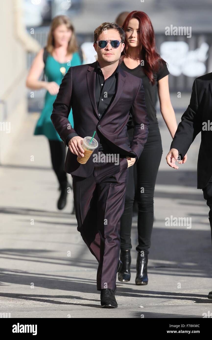 Edward Westwick seen arriving at ABC studios for Jimmy Kimmel Live ...