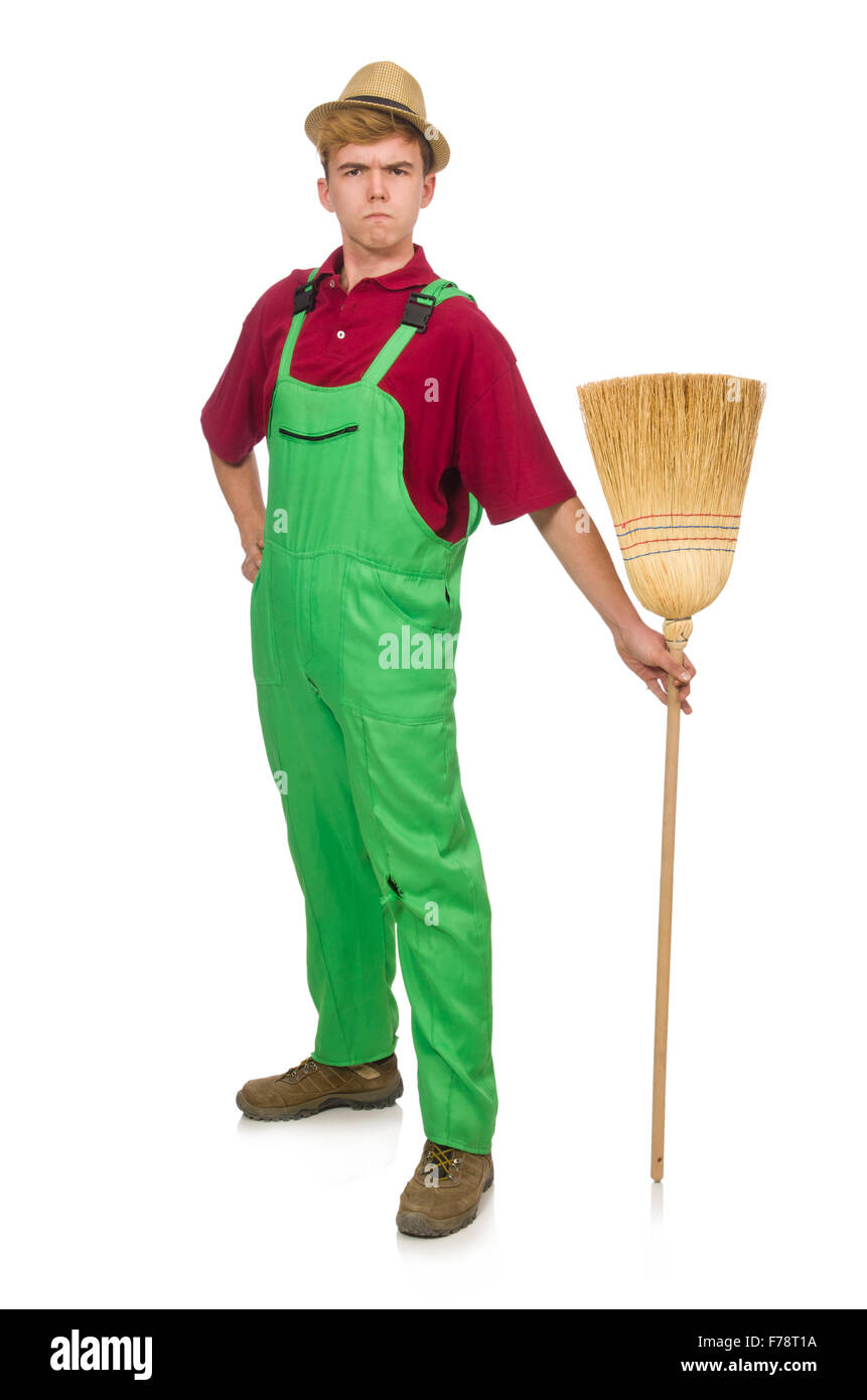 Funny janitor man Cut Out Stock Images & Pictures - Alamy