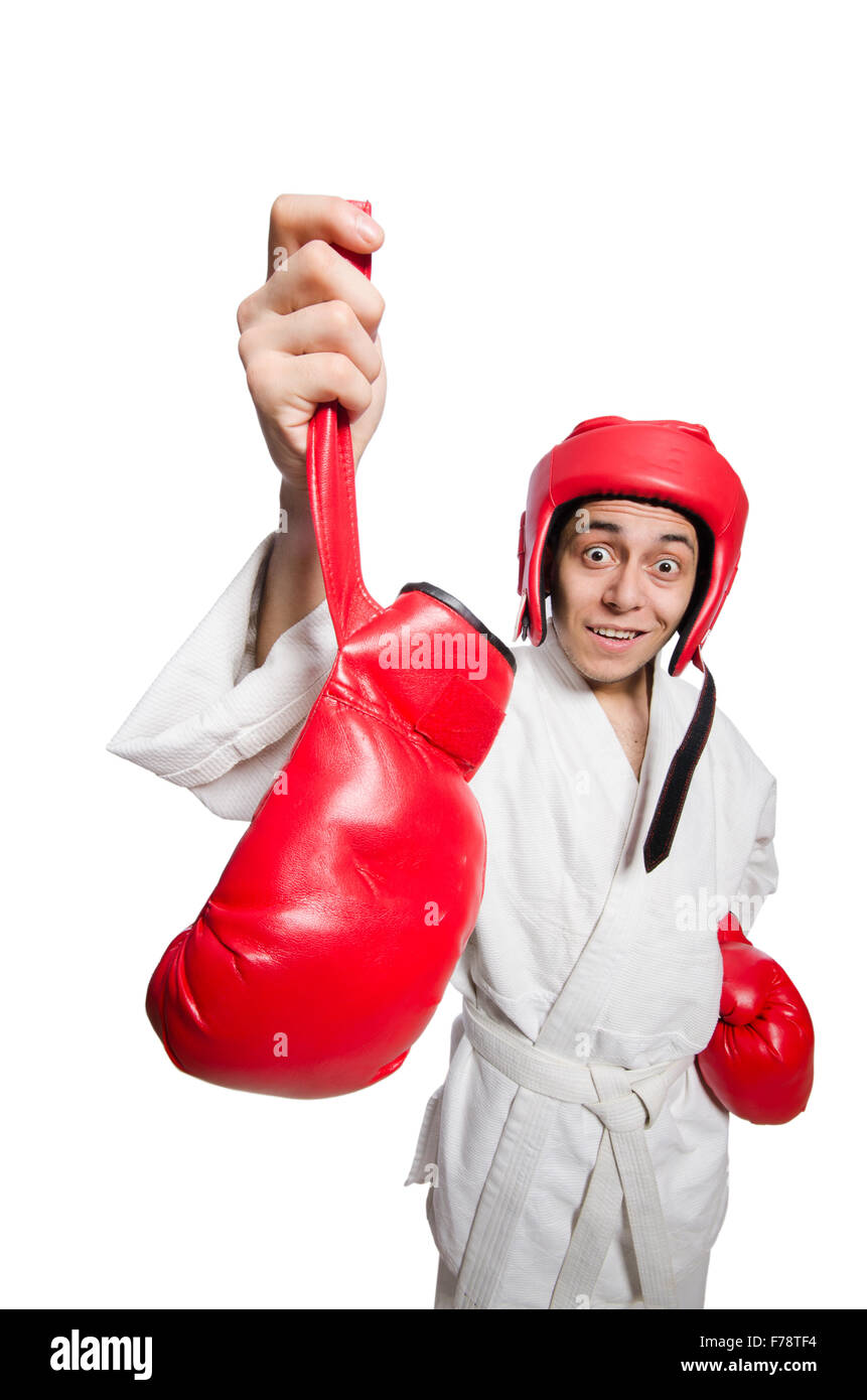 Man boxer isolated on white Stock Photo - Alamy