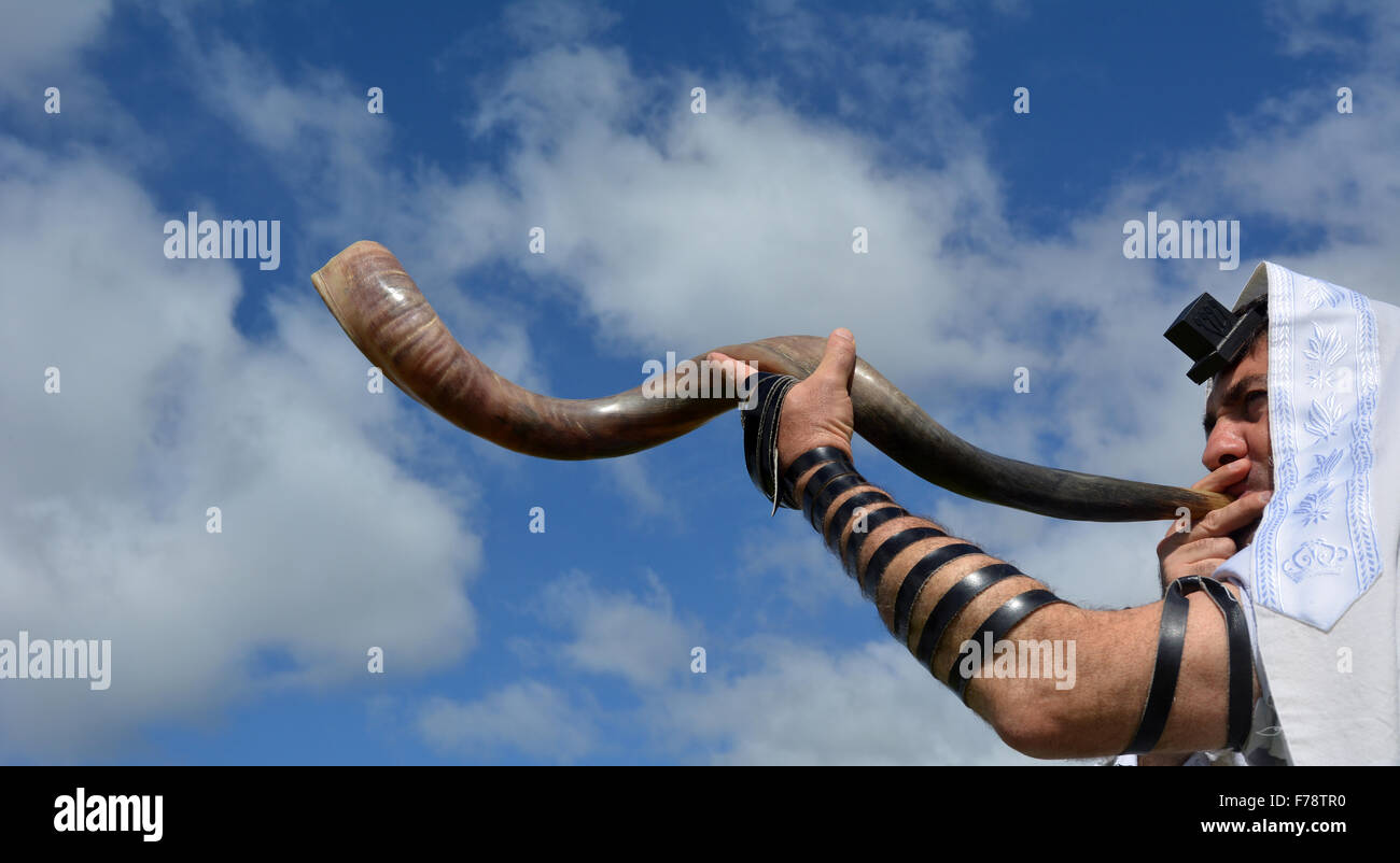 Blowing The Shofar High Resolution Stock Photography and Images - Alamy