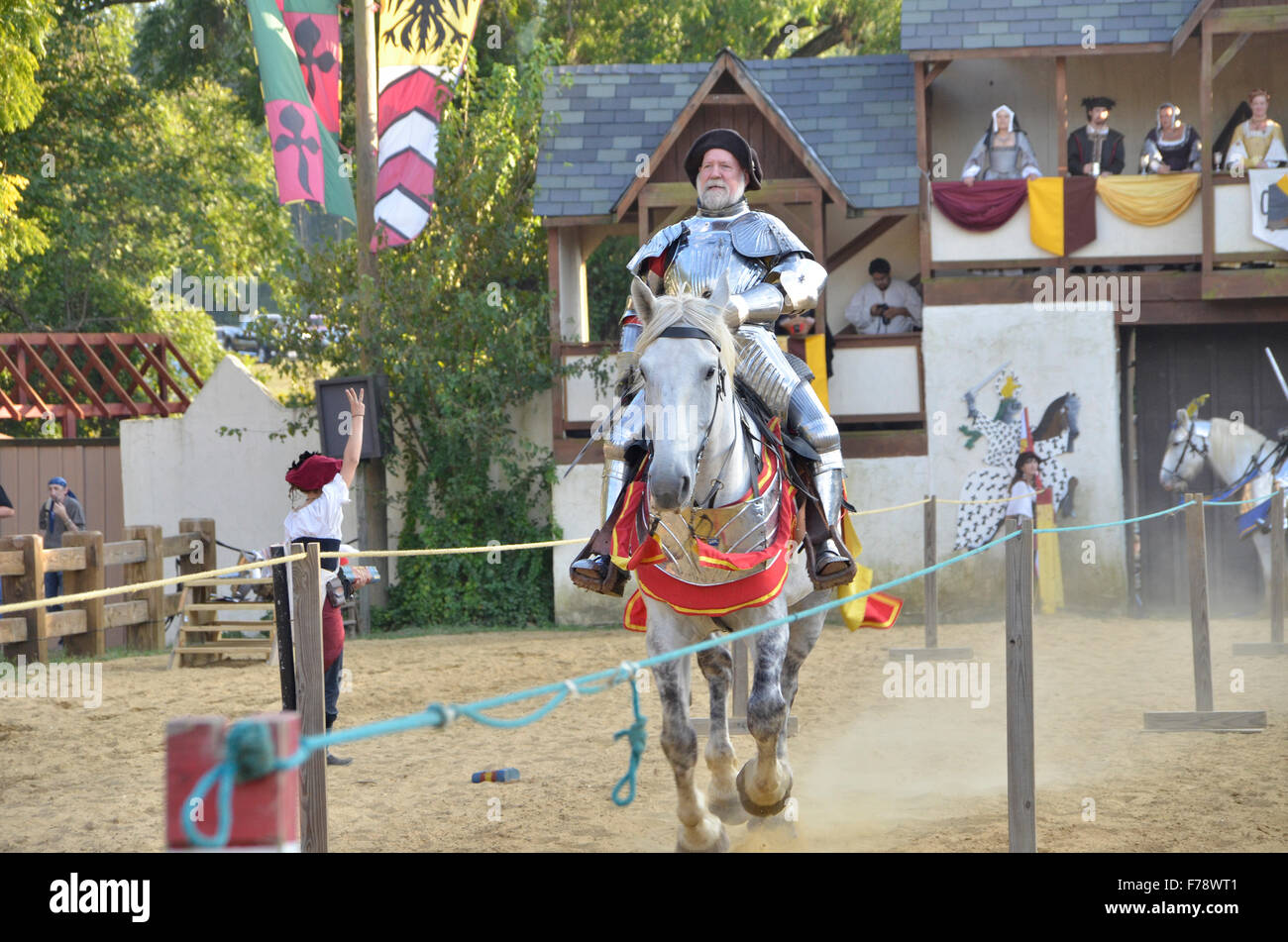 Knight on horseback at Renaissance Festival Stock Photo - Alamy