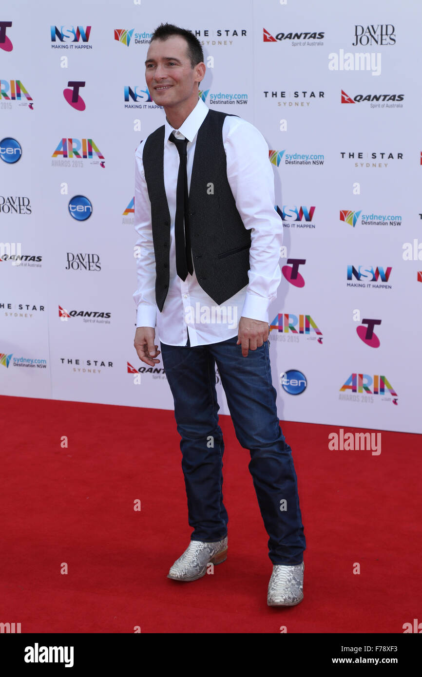 Sydney, Australia. 26 November 2015. Adam Brand arrives on the red ...