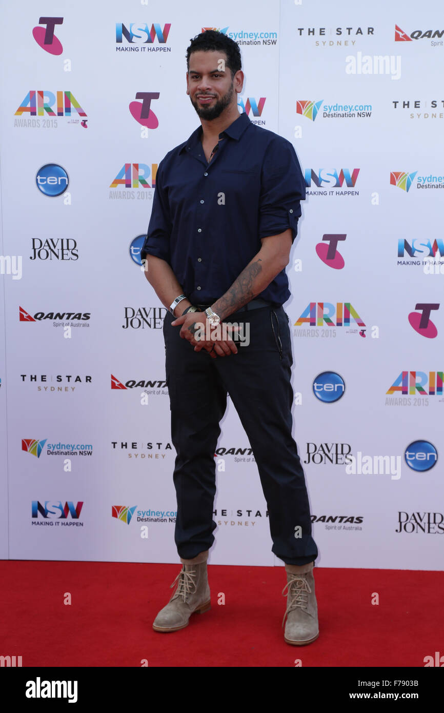 Sydney, Australia. 26 November 2015. DJ Marc Kinchen arrives on the red ...