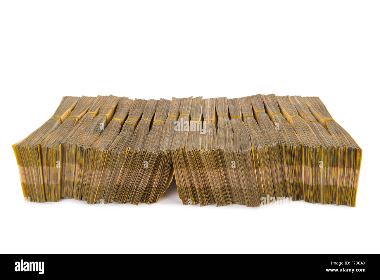Stack of money isolated on the white Stock Photo - Alamy