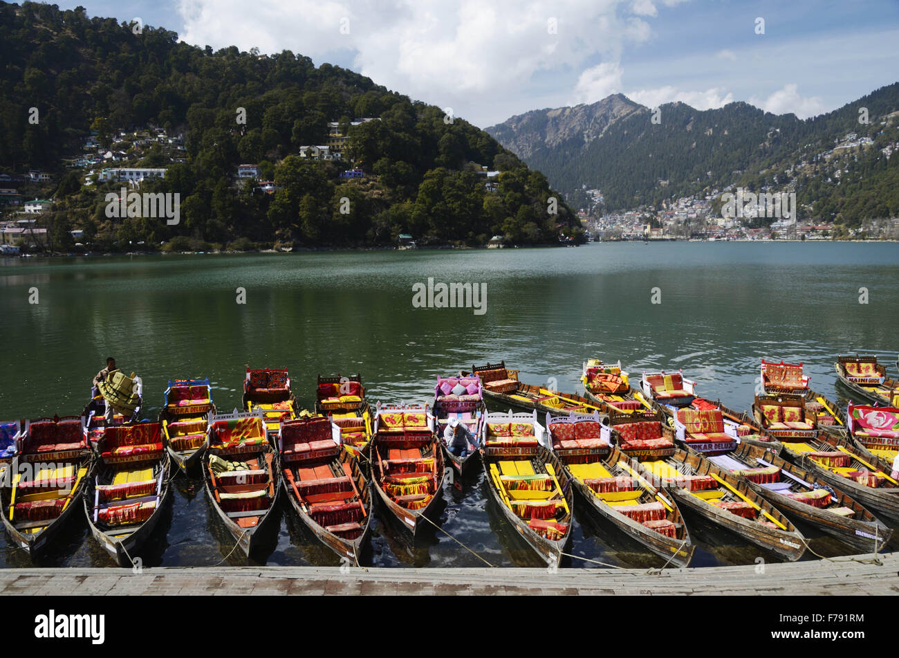 Boats sattal lake, nainital, uttarakhand, india, asia Stock Photo - Alamy