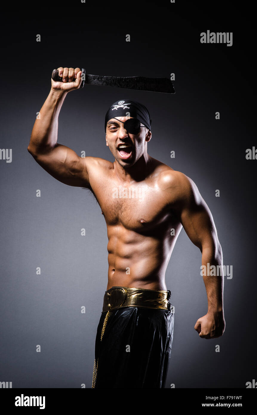 Ripper pirate in the dark room Stock Photo - Alamy