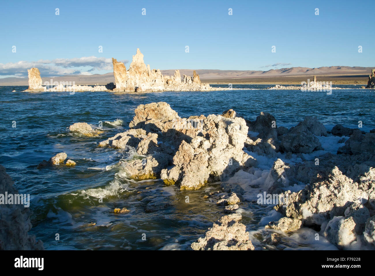 South Tufa rock formations, at Mono Lake, near Lee Vining California ...