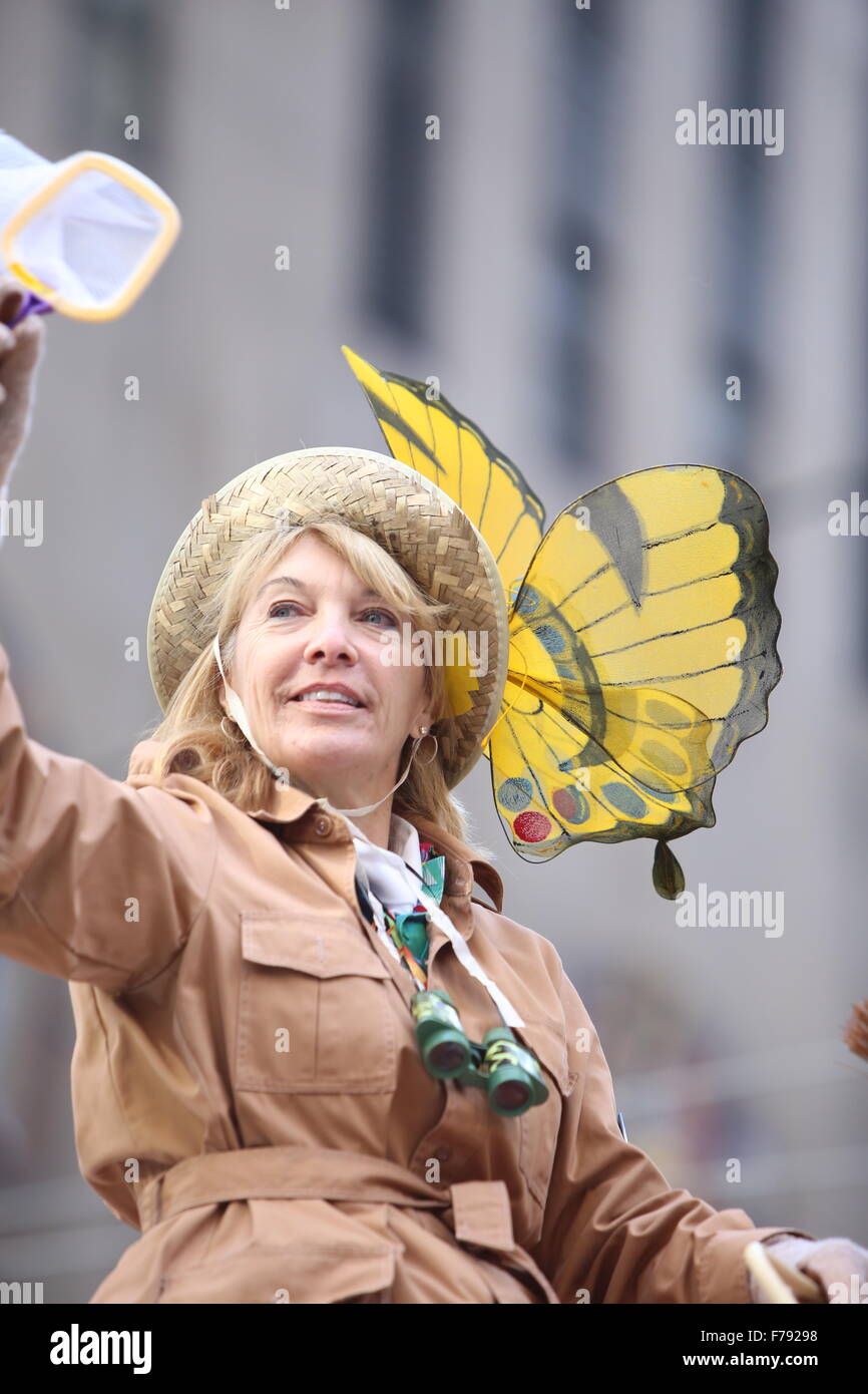 New York City, United States. 26th Nov, 2015. Explorer with butterfly ...