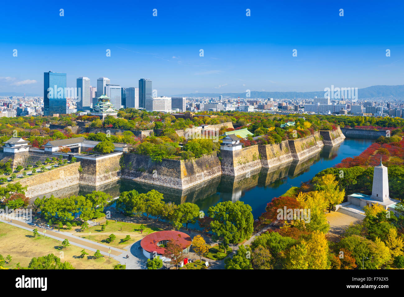 Aerial sunset view osaka hi-res stock photography and images - Alamy