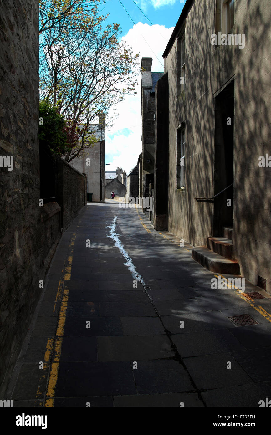 Narrow alley Lerwick Old Town Shetland Islands Scotland UK Stock Photo ...