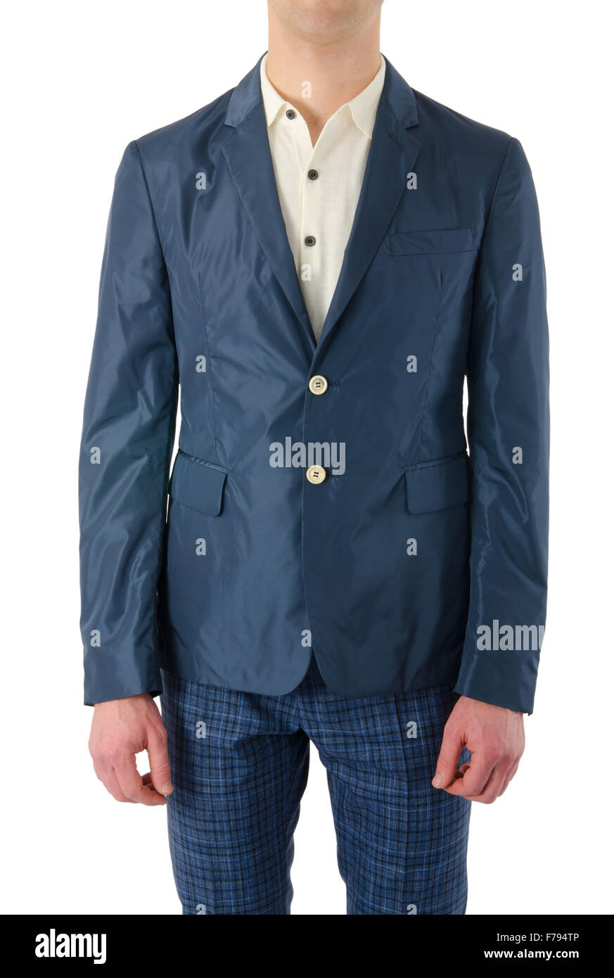 Man model with suit on white Stock Photo - Alamy