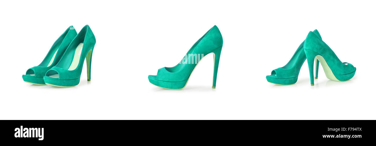 Woman shoes isolated on white Stock Photo - Alamy