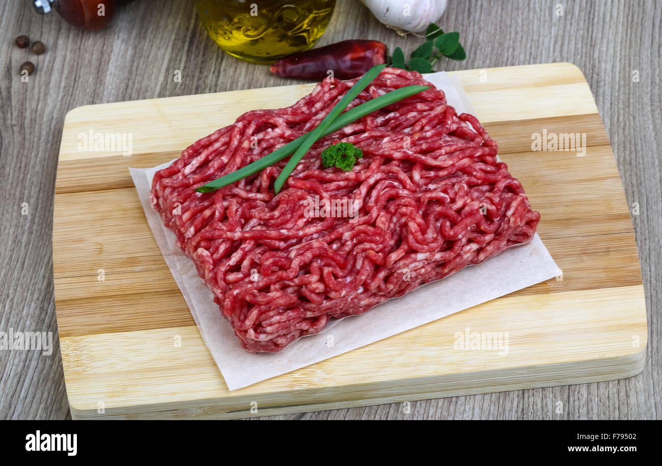 Raw Minced beef meat - ready for cooking Stock Photo - Alamy