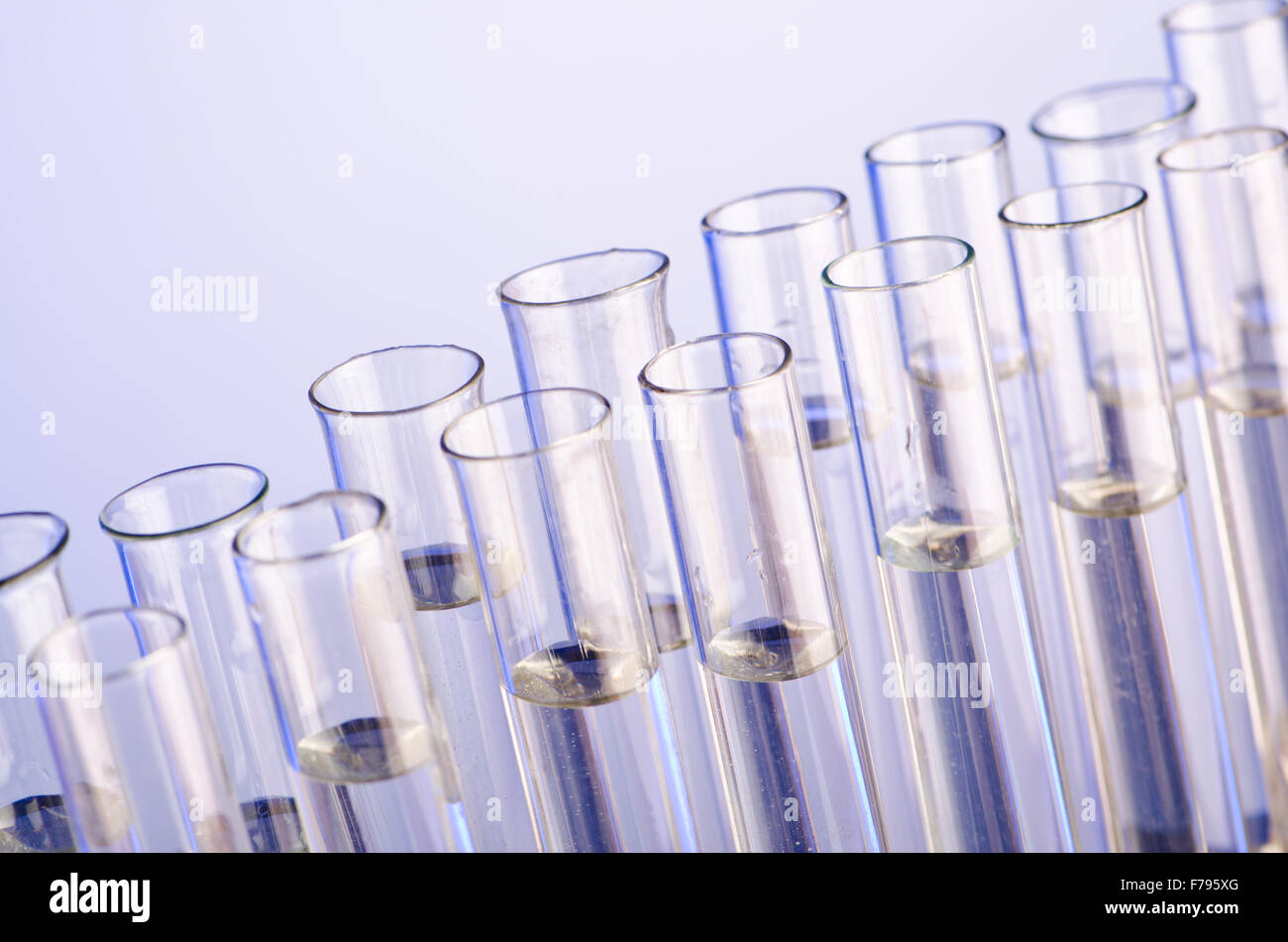 Chemical lab with glass tubing Stock Photo - Alamy