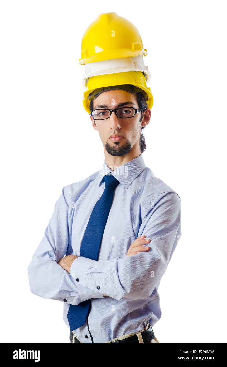 Construction safety concept with builder Stock Photo - Alamy