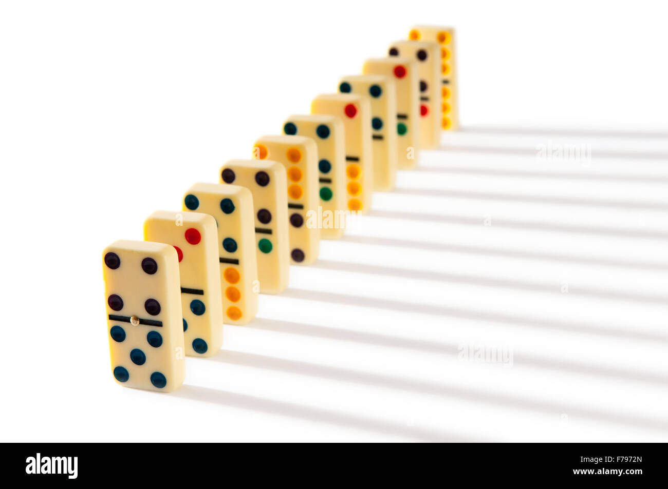 Domino effect with many pieces Stock Photo - Alamy